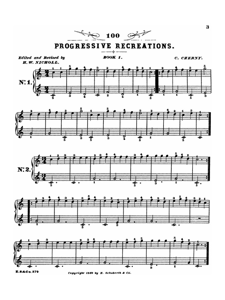CZERNY - Progressive Recreations | PDF