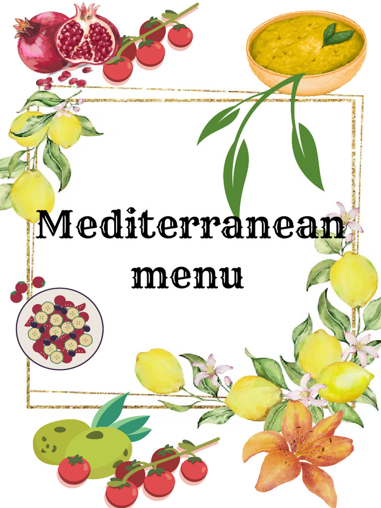 Mediterranean Menu Overview | PDF