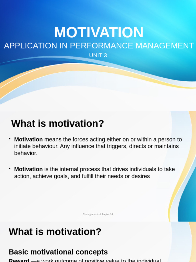Understanding Motivation in Performance Management | PDF | Motivational ...