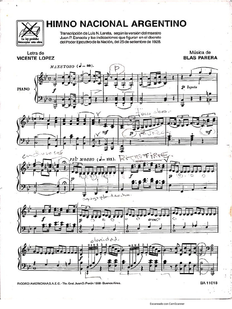Himno Nacional Argentino | PDF
