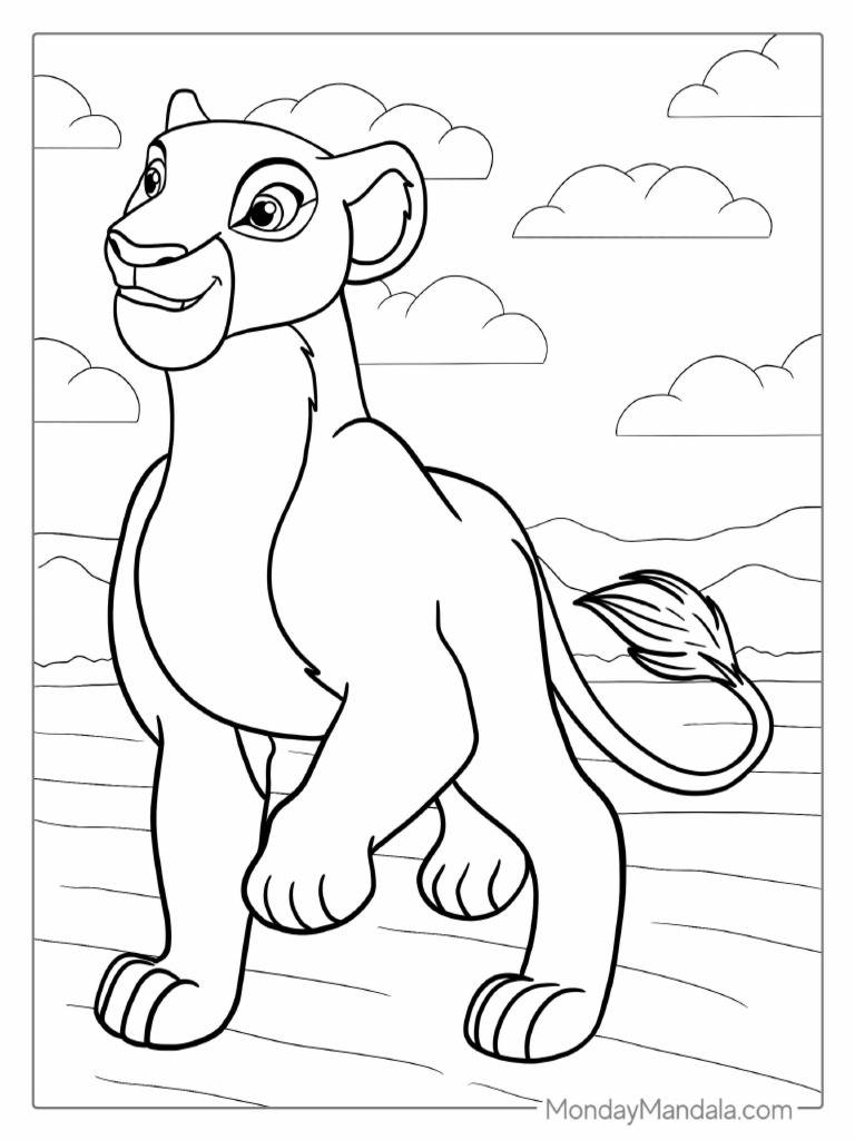 Coloring Sheet of Sarabi | PDF