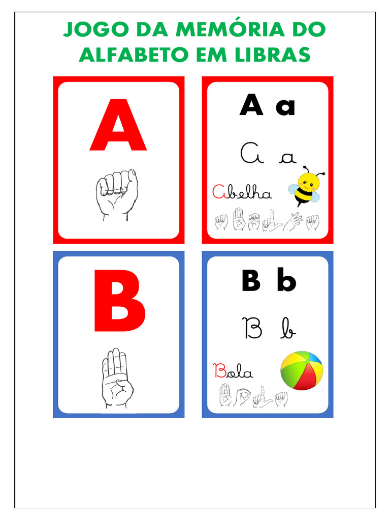 045 Jogo Da Memoria ABC Libras | PDF