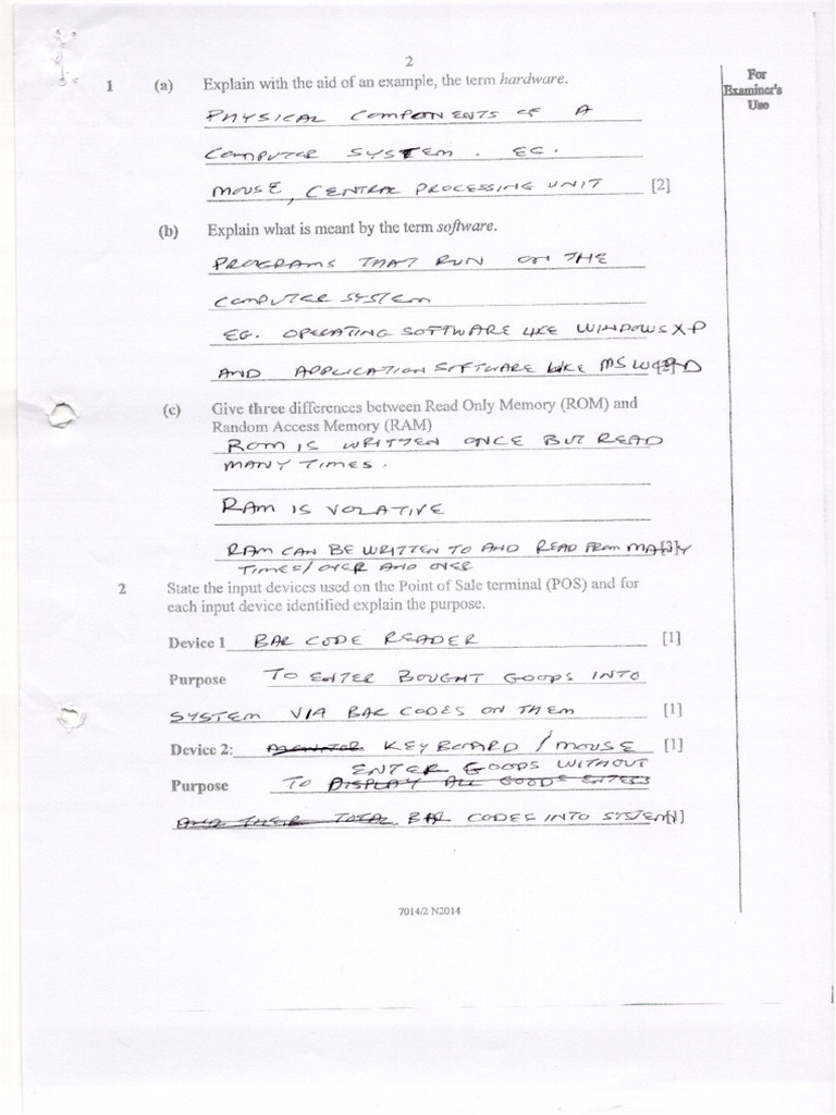 2014 p2 With Answers | PDF