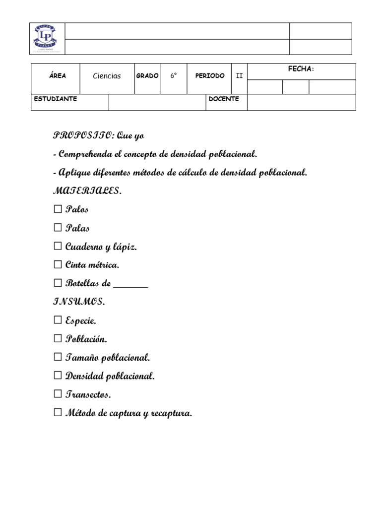 Guia de Densidad Grado Sexto Parte A y B | PDF