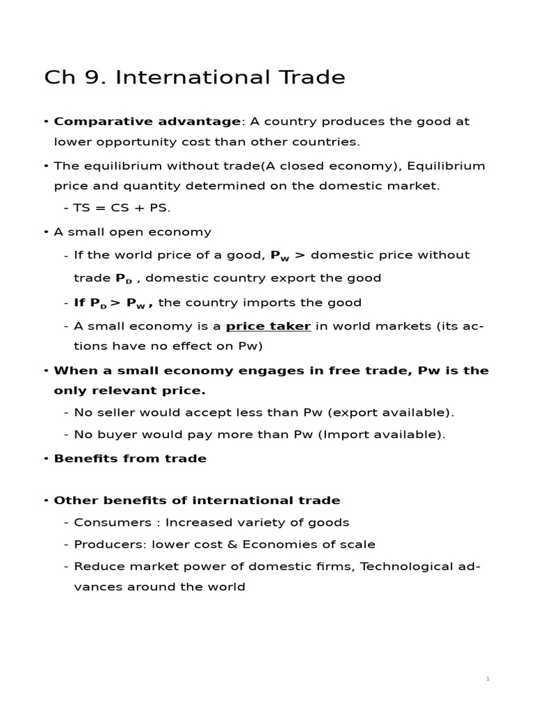 Ch 9 International Trade Pdf