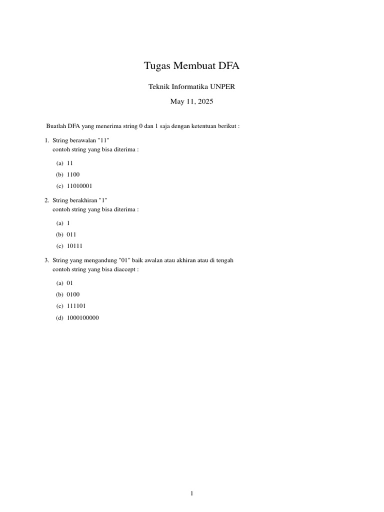 Tugas Membuat DFA | PDF