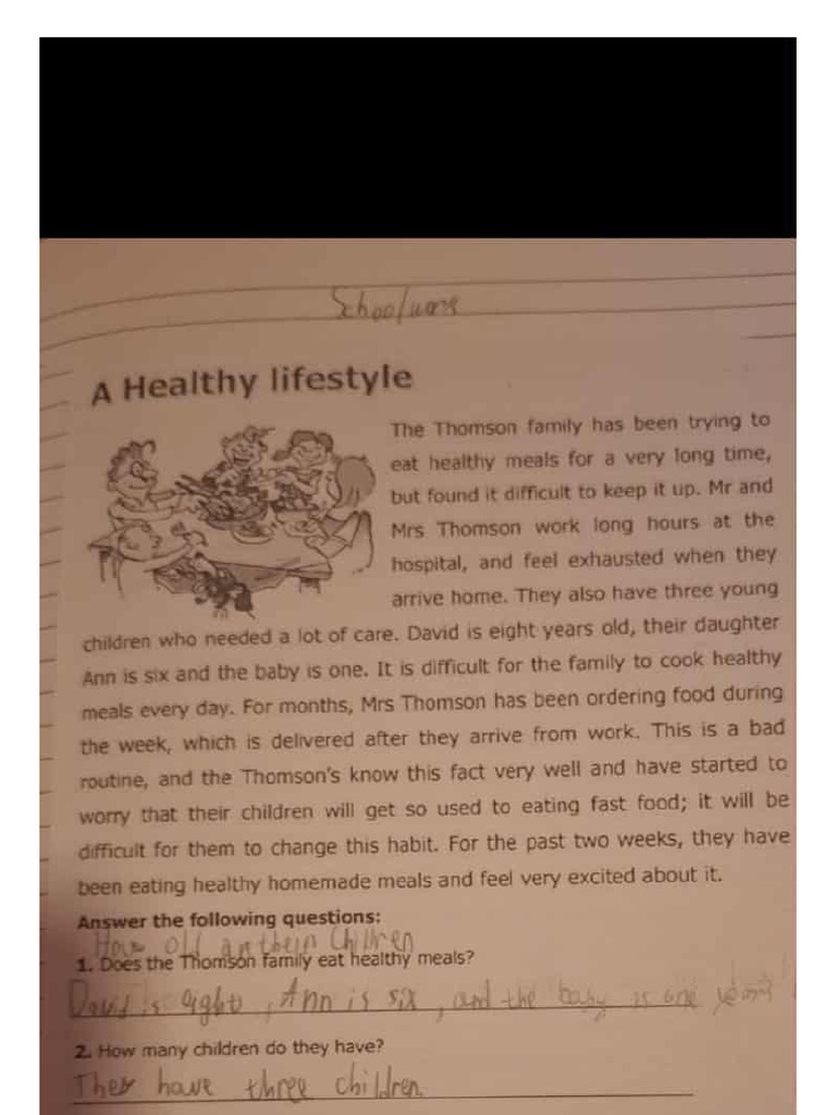 Healthy Lifestyle Worksheet | PDF