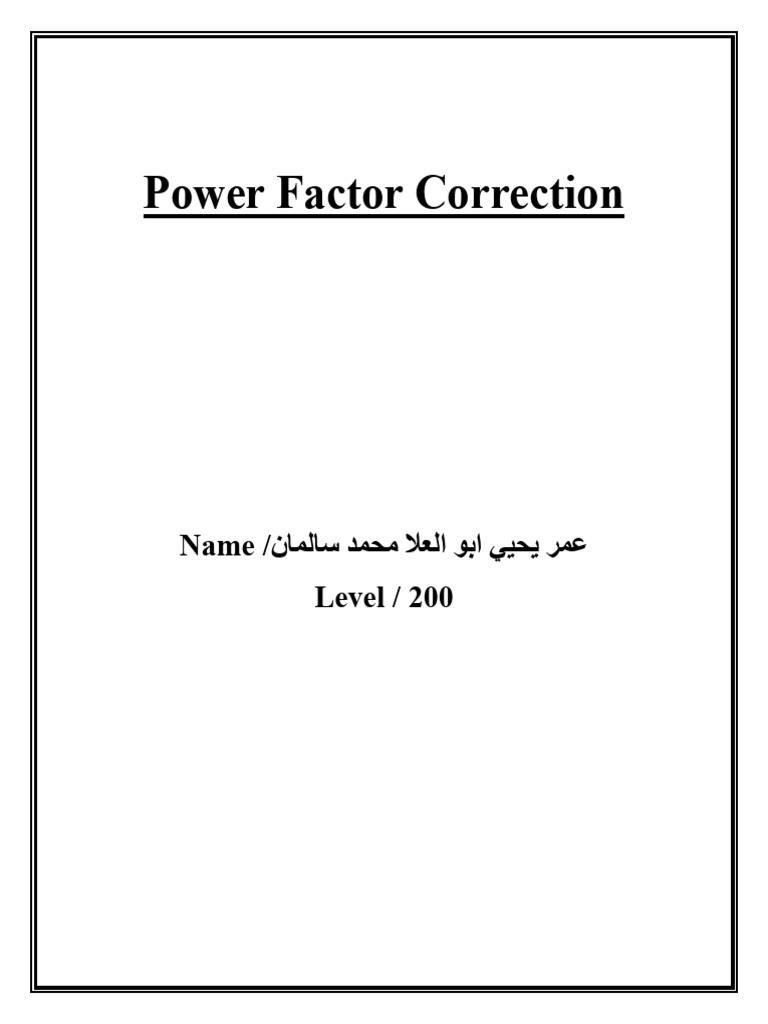 Power Factor Correction | PDF | Electricity | Electrical Engineering