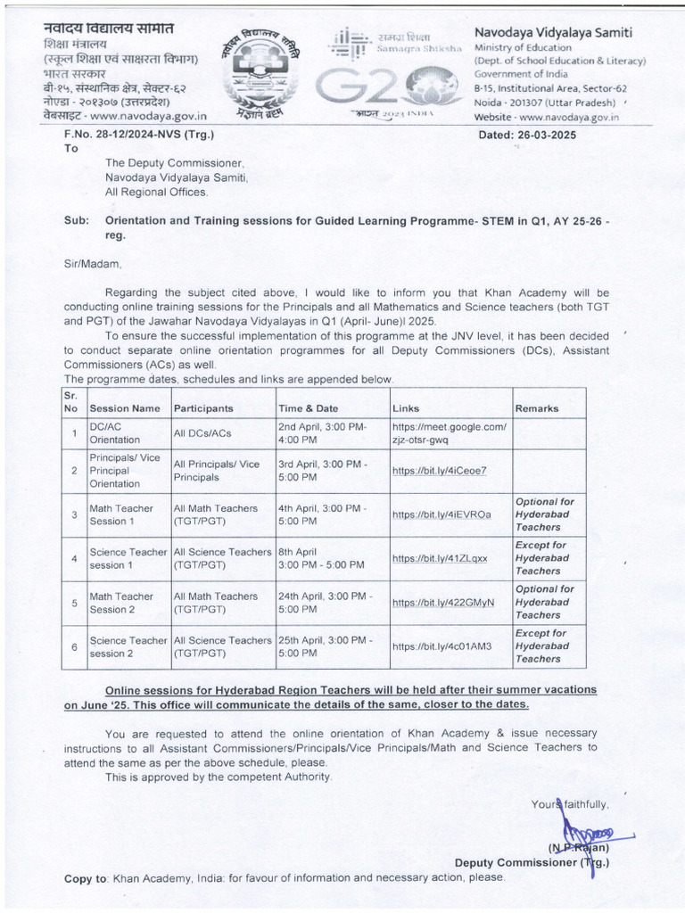 Letter To RO Reg Khan Academy | PDF | School Types | Educational ...