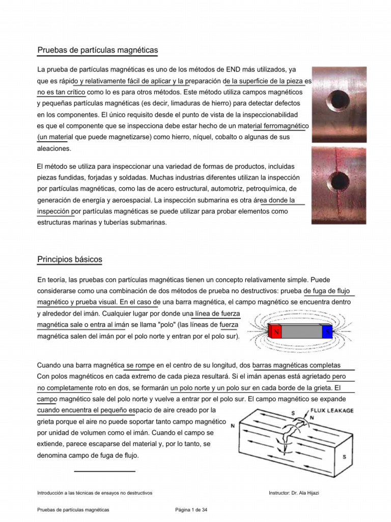 Conceptos Básicos de Las Pruebas de Partículas Magnéticas | PDF | Imán | Magnetismo