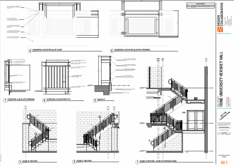 Stair Sections and Plans for Trine University | PDF | Building ...