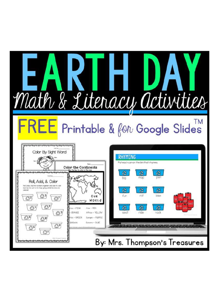 FreeEarthDayPrintableDigitalMathandLiteracyActivities 1 | PDF | Color