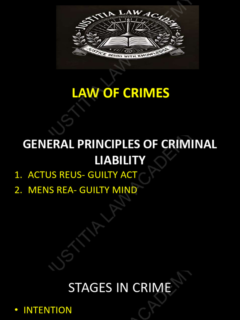 Understanding Criminal Law Principles | PDF | Crimes | Crime & Violence