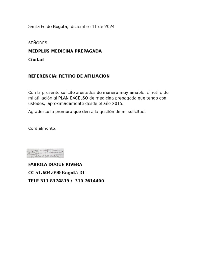 Retiro Medplus | PDF