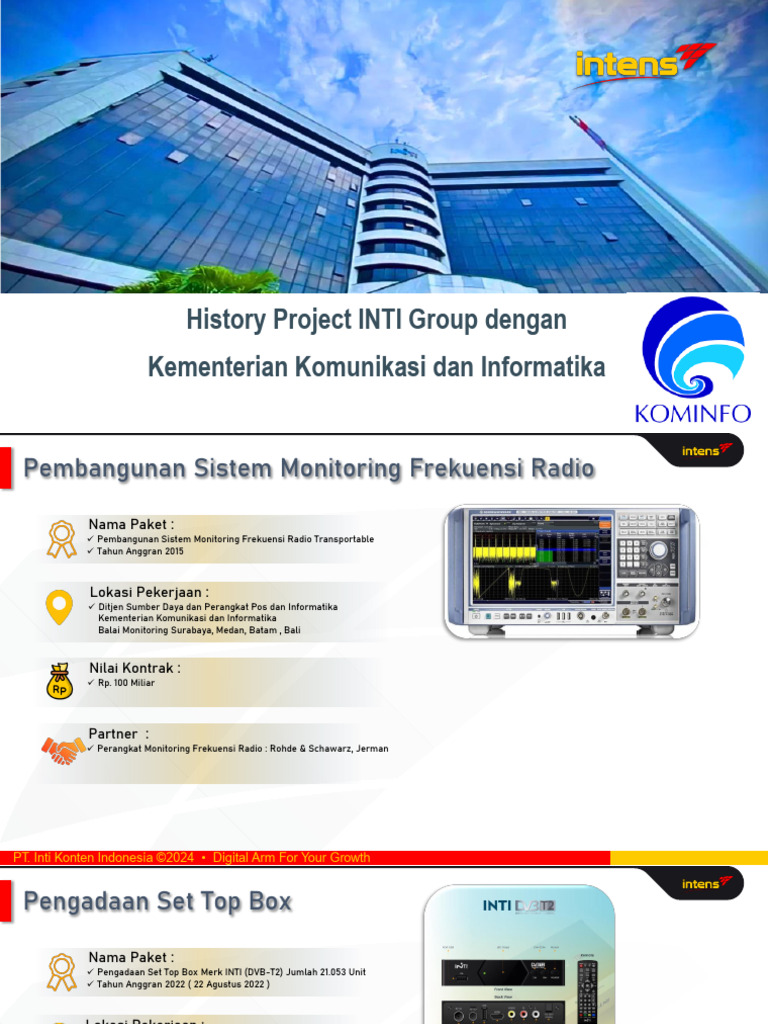 History Project INTI Group Dengan Kominfo | PDF