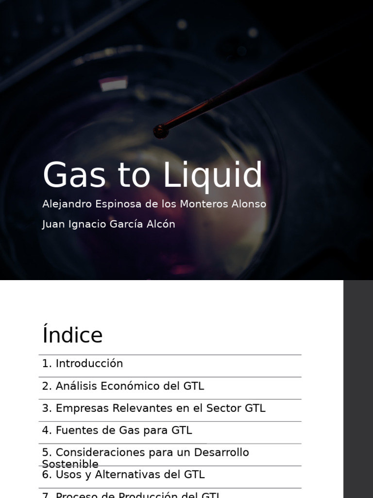 Proceso y Análisis del Gas a Líquido | PDF | Química | Fuentes de ...