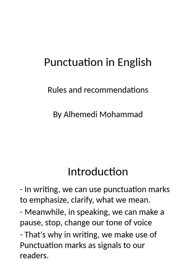 Punctuation in English | PDF | Punctuation | Comma