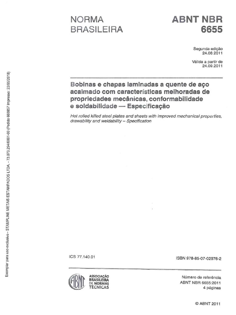 NBR 6655 - 2011 | PDF