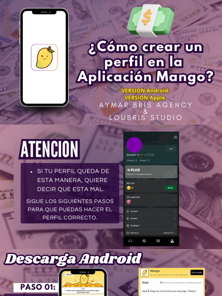 Cómo crear un perfil en Mango App | PDF | Aplicación movil | Informática