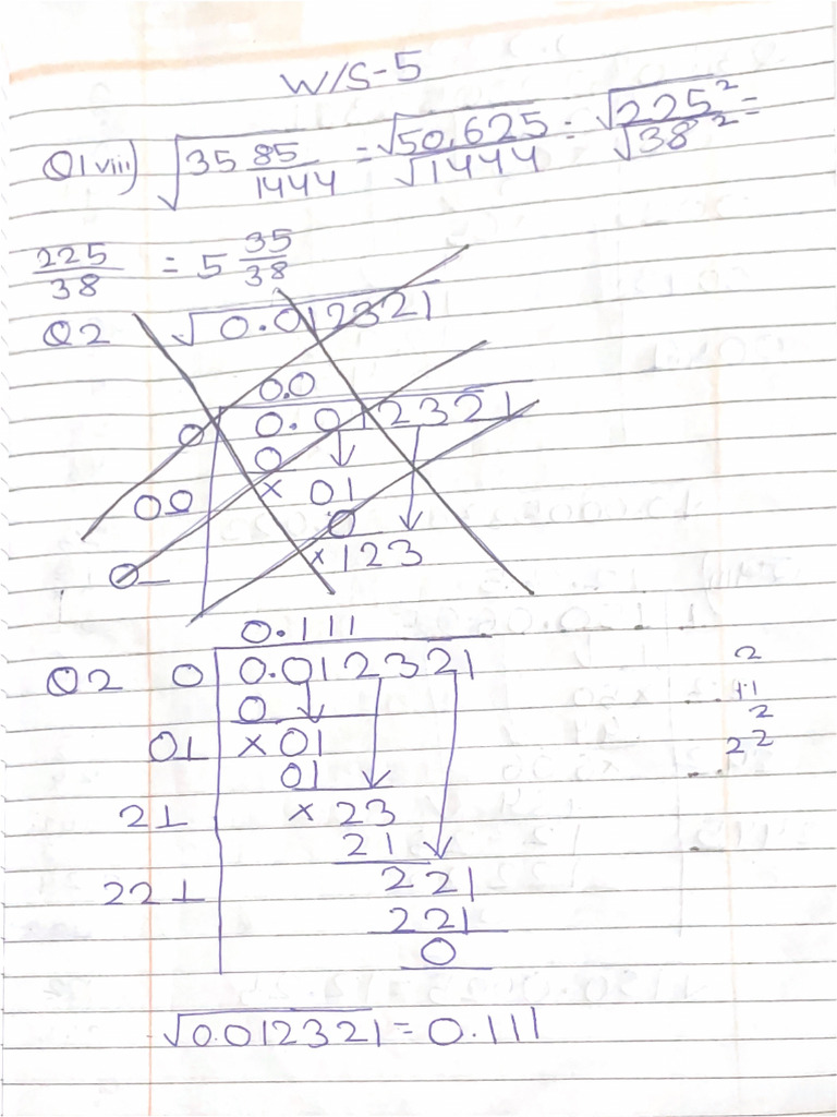 Maths Test Ws 5 | PDF