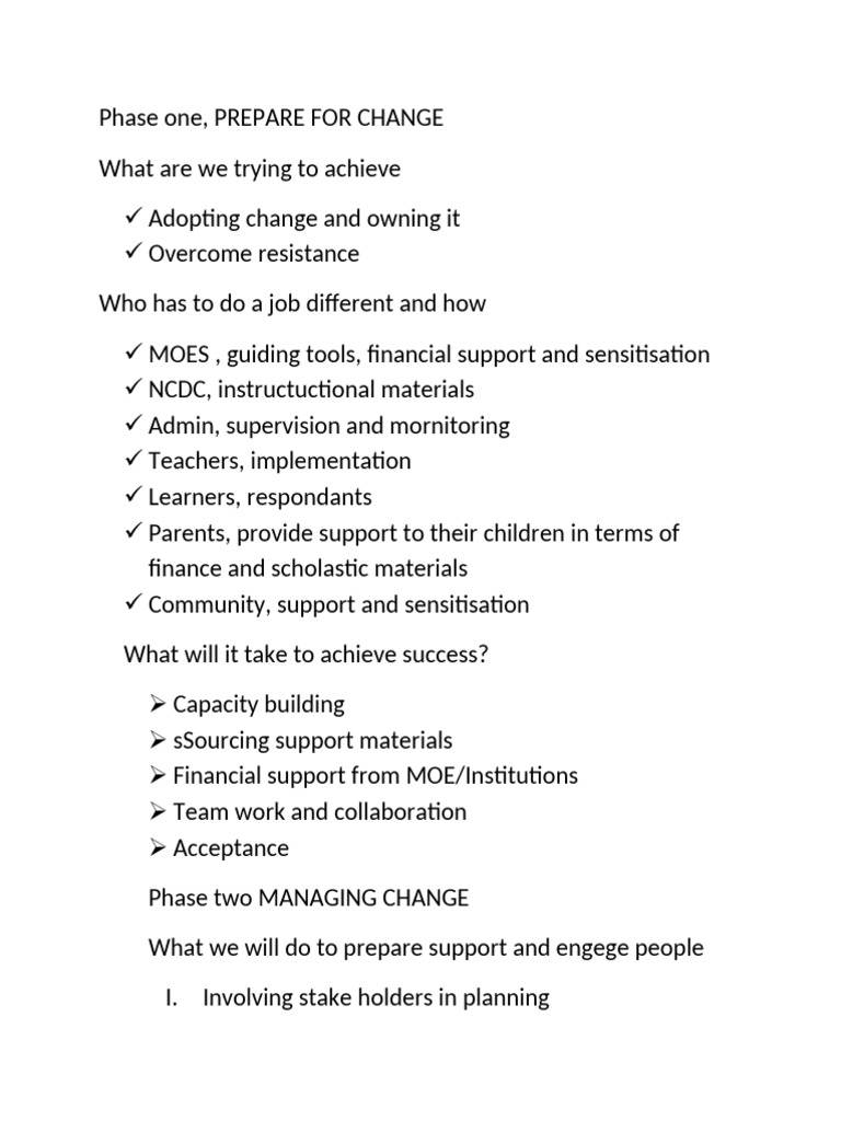 Mindset and Change Management | PDF