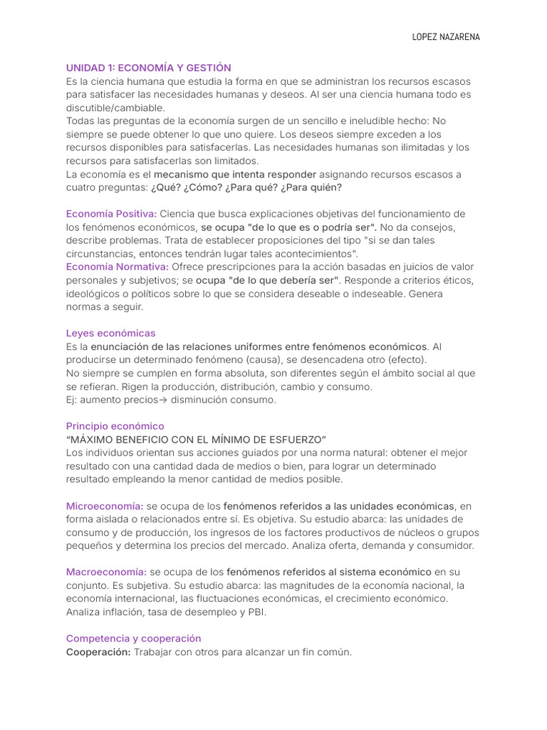 Fundamentos de Economía y Gestión | PDF | Oferta (economía ...