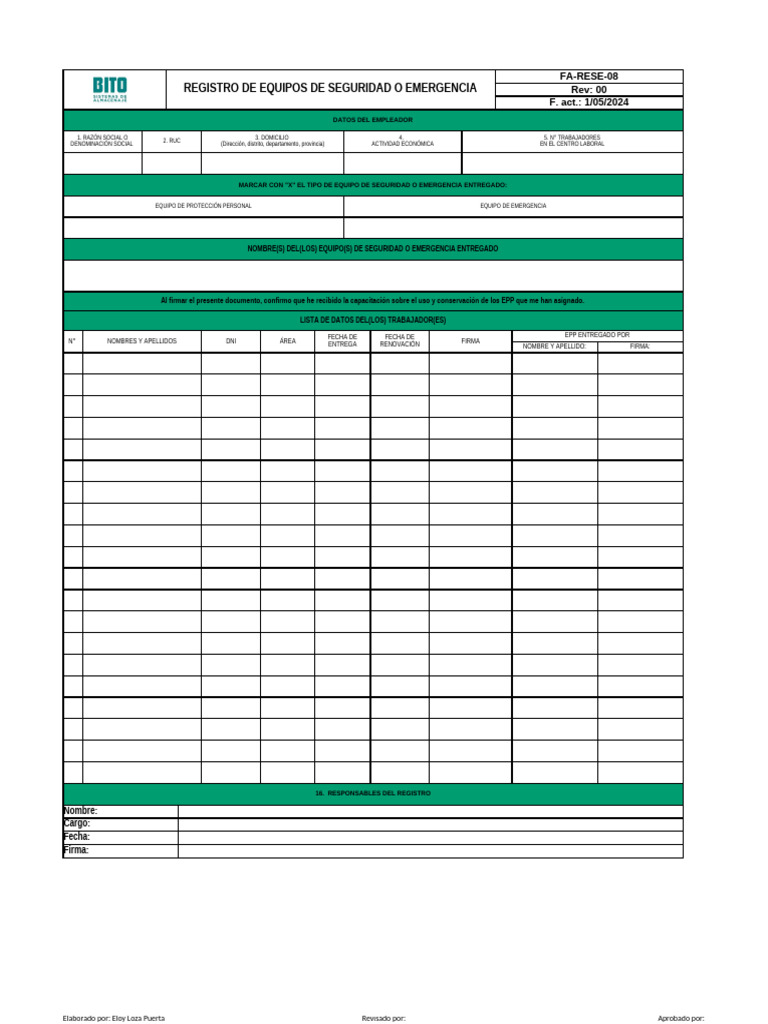 Registro Epps Bito | PDF