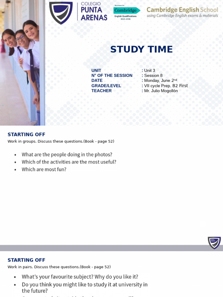 Vii b2 First - B2u3s8 - Lunes 2.06.25 | PDF