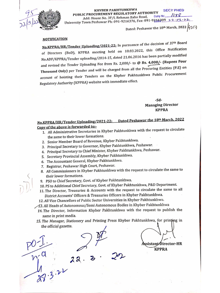 Notification KPPRA | PDF