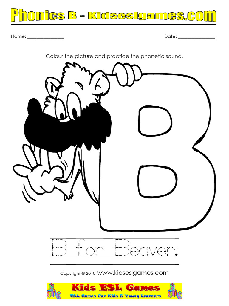 Phonics Alphabet Worksheet B Set 3 | PDF