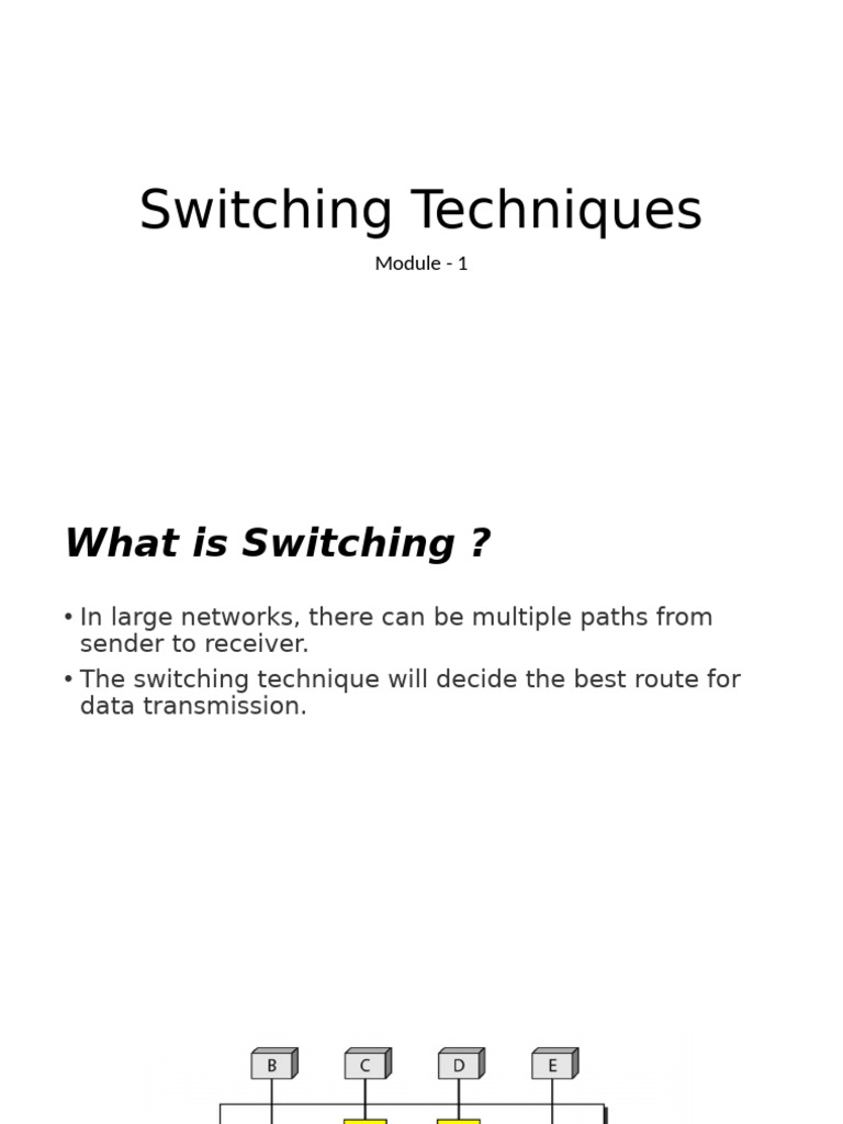 Switching Techniques | PDF | Computer Network | Packet Switching