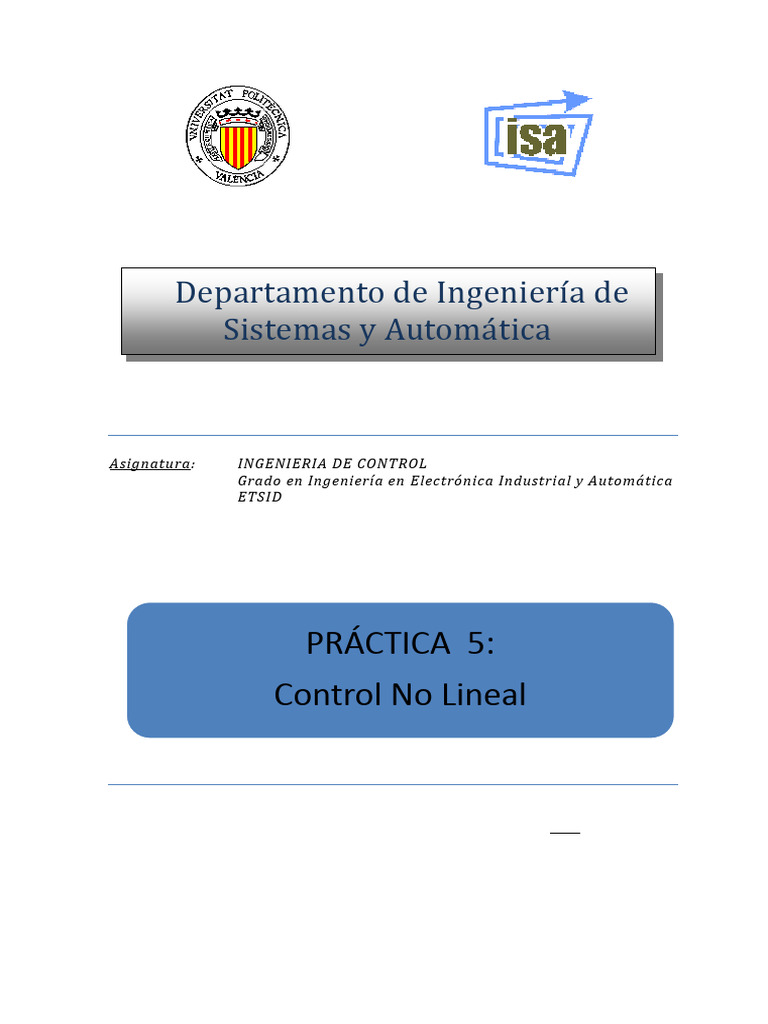 Prac5 Ic Giea | PDF | Sistema no lineal | Péndulo