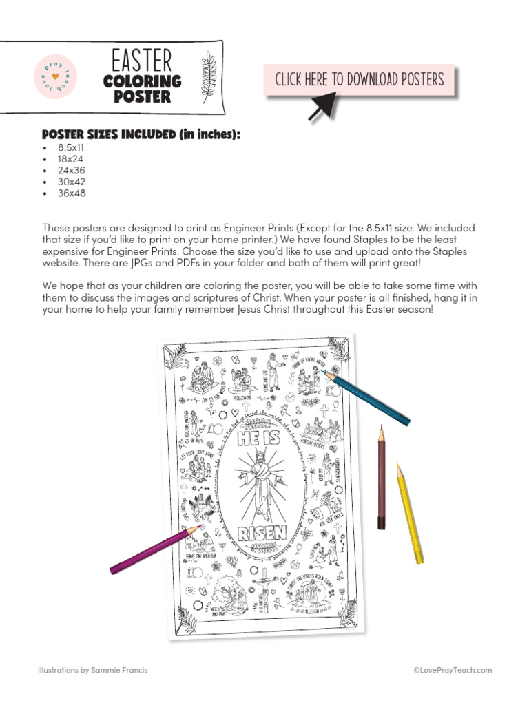 Downloadable Easter Coloring Posters | PDF