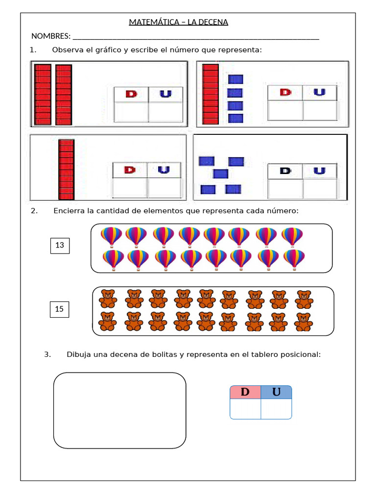Comprendiendo la Decena en Matemáticas | PDF