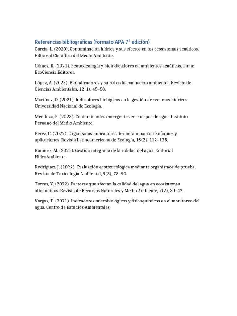 Referencias Bibliográficas APA | PDF
