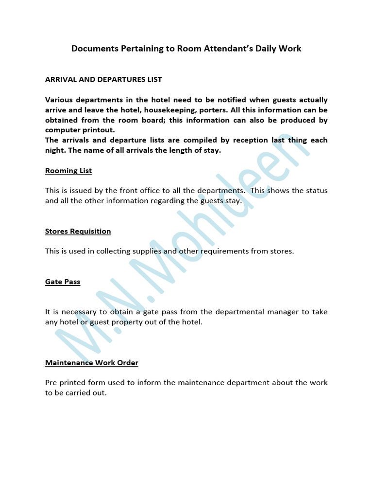 11 Arrival and Departures List | PDF