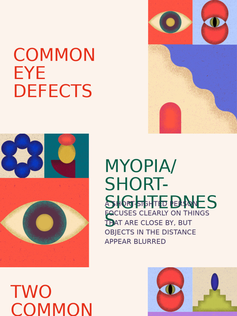 COMMON EYE DEFECTS - Human and Social Biology | PDF | Myopia | Cataract