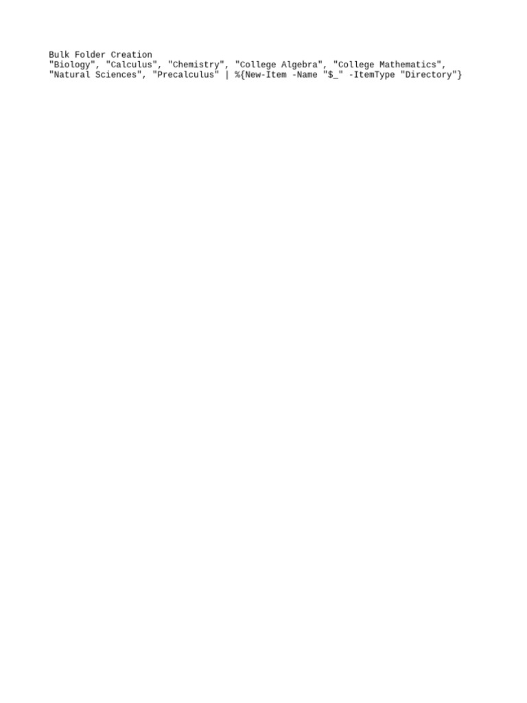 Bulk Folder Creation | PDF