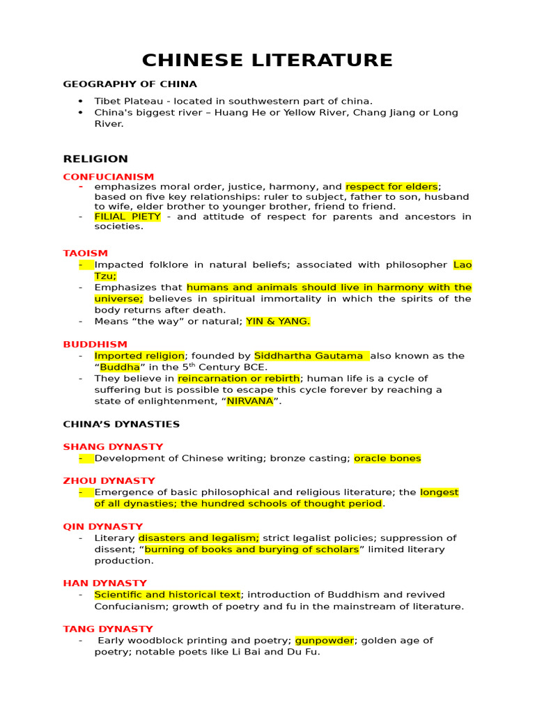 LIT AFRO ASIAN Midterm Reviewer | PDF | Analects | Confucianism