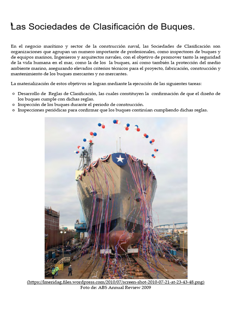 Las Sociedades de Clasificación de Buques | PDF | Transporte de ...