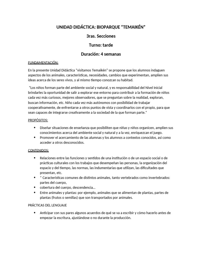 Mapa Interactivo del Bioparque Temaikén | PDF
