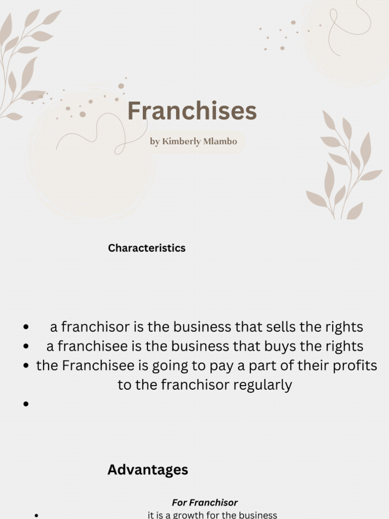 Franchises | PDF