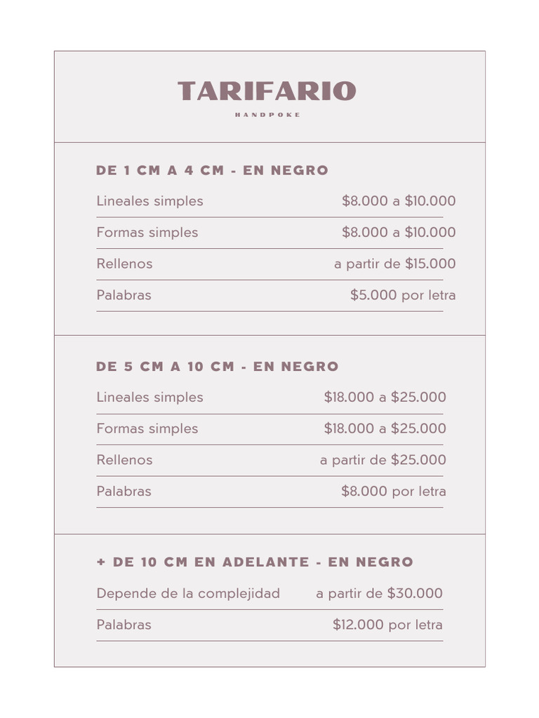 Tarifa Rio Hand Poke 2024 | PDF