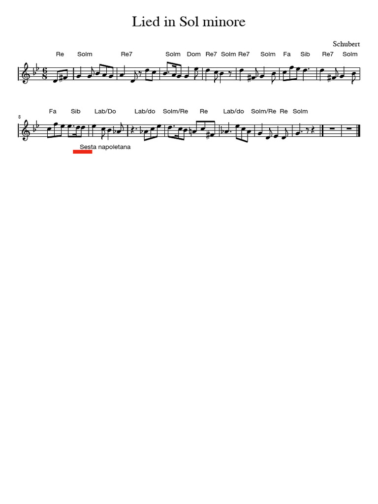 Lied Schubert in Sol Minore | PDF