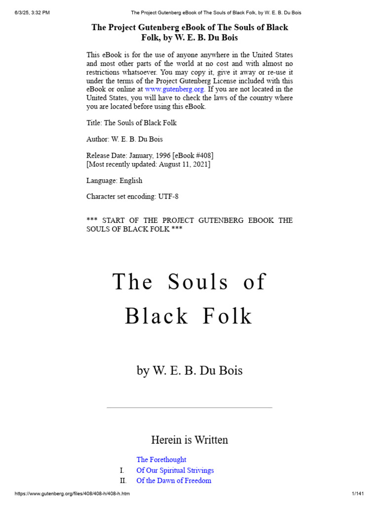 The Souls of Black Folk eBook | PDF