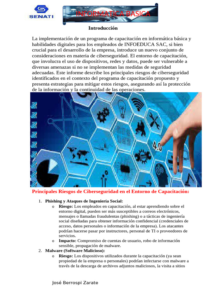 Entregable Informatica Word Jose Berrospi Zarate | PDF | Seguridad | La seguridad informática
