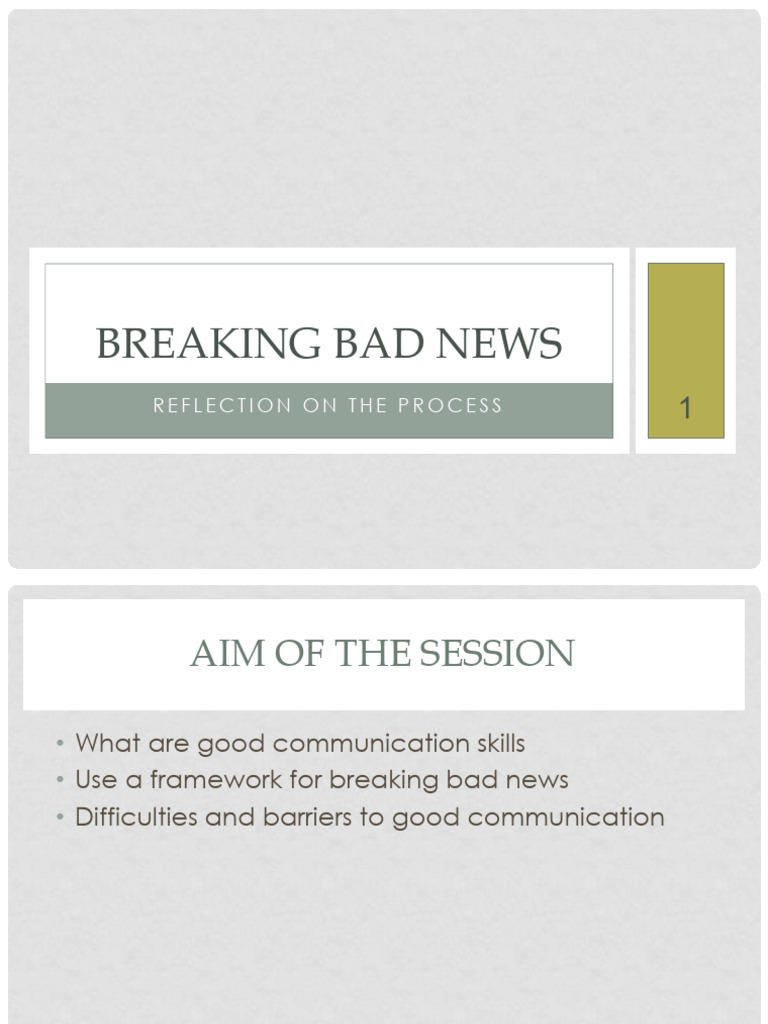 Effective Communication in Bad News Delivery | PDF | Palliative Care ...