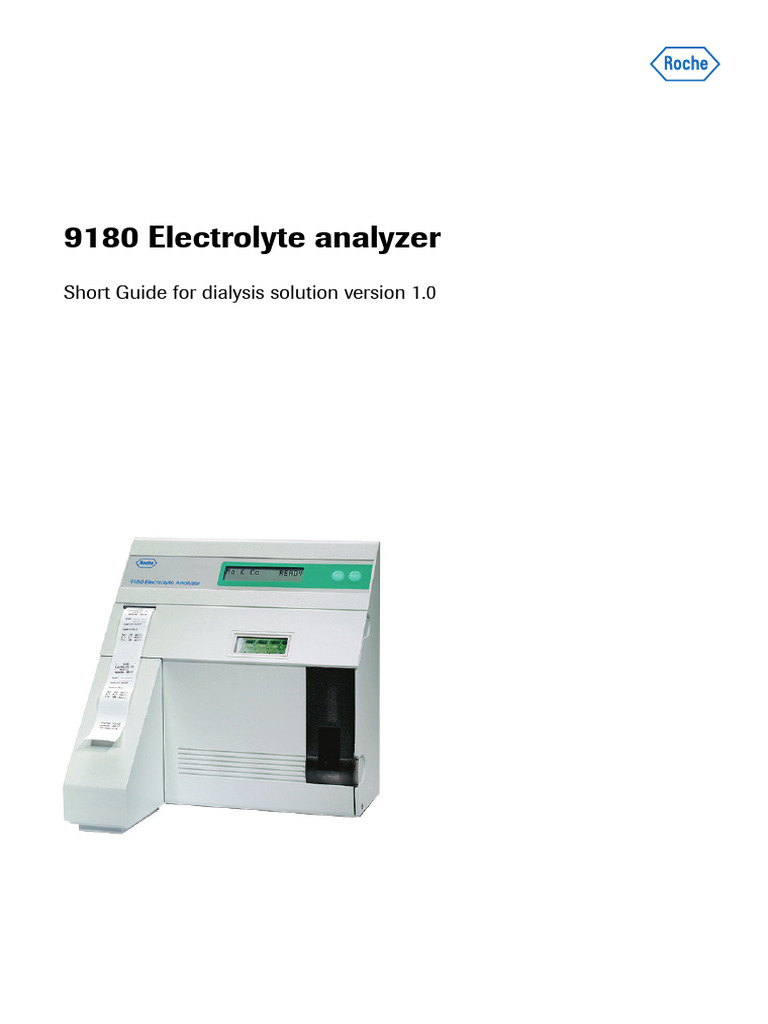 Roche 9180 Electrolyte Analyzer Manual | PDF | Hemodialysis | Ion