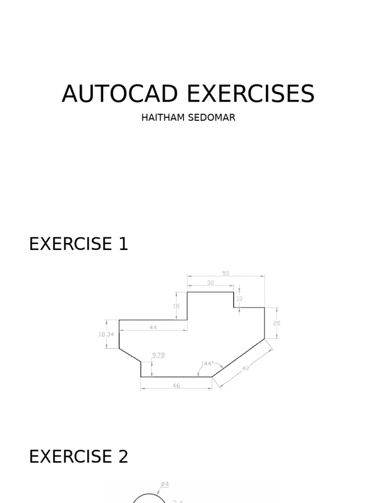 Autocad Exercises | PDF
