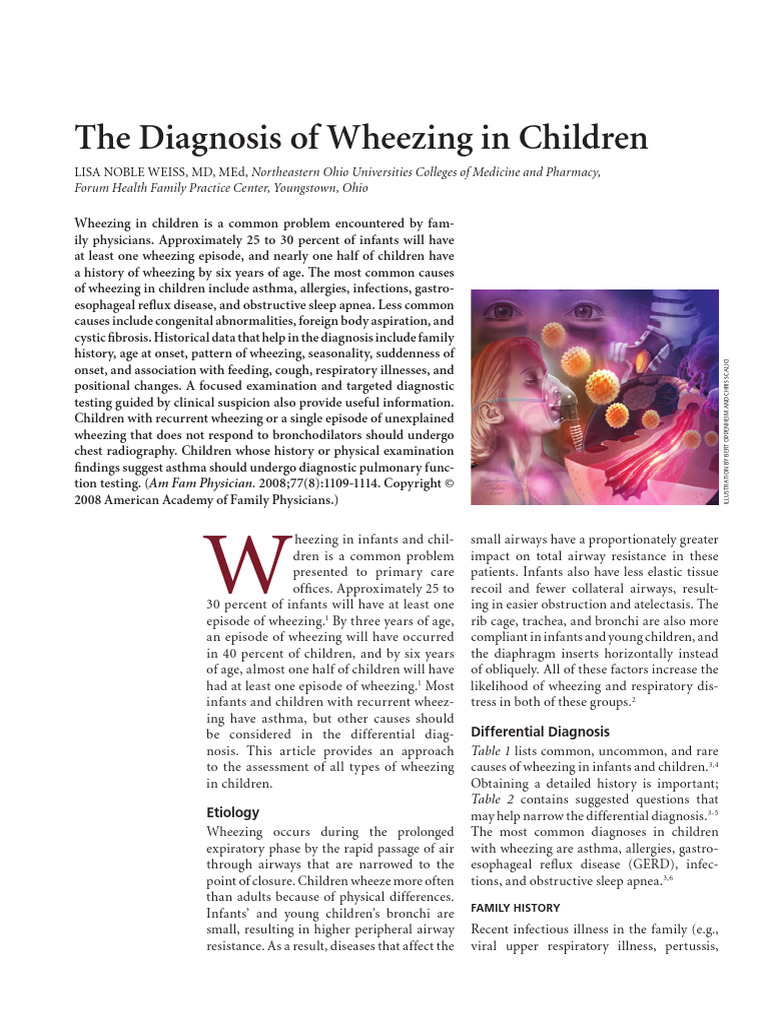 Pediatric Wheezing Differential Diagnosis | PDF | Cough ...